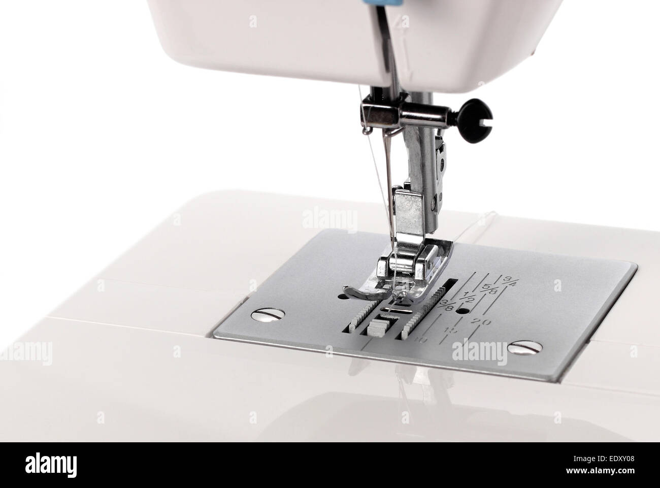 The image of the electrical sewing machine on a white background Stock ...