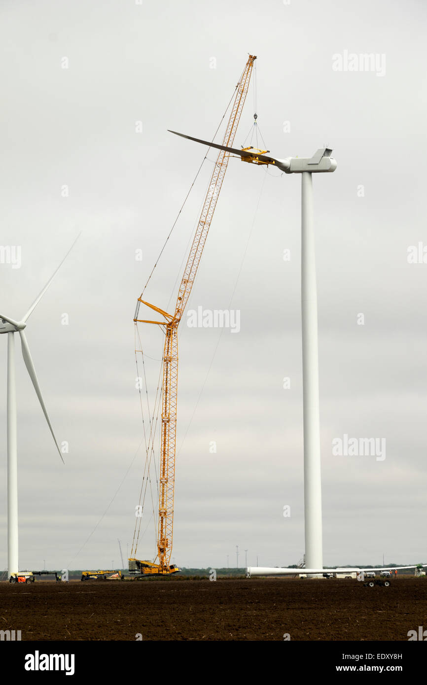 A wind generator farm being built on the La Brisa Ranch just north of ...