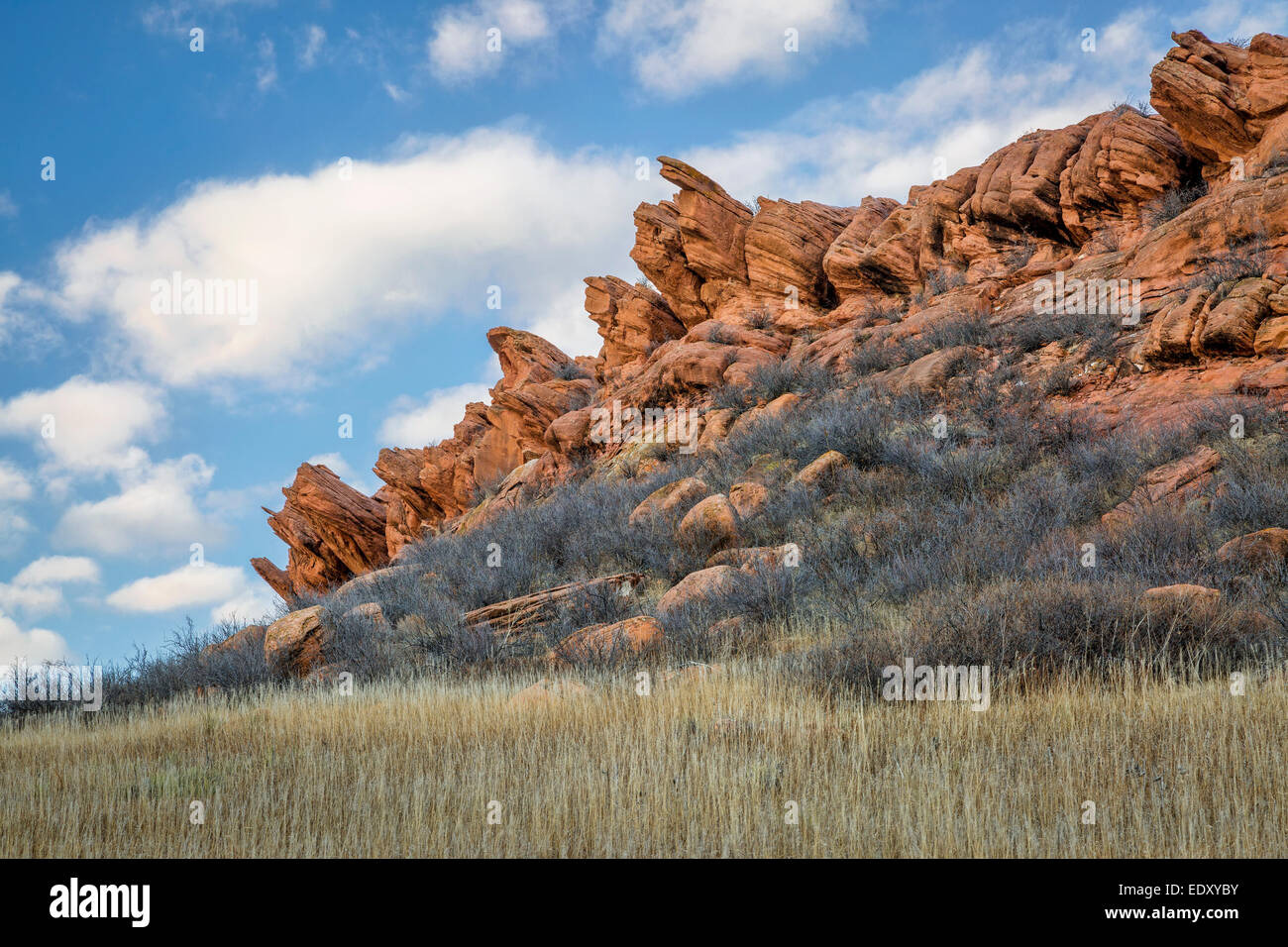sandstone cliff at foothills of Rocky Mountains,Lory State Park near ...