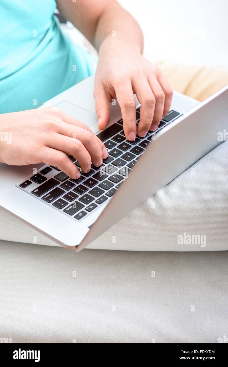 Laptop keyboard on white hi-res stock photography and images - Alamy