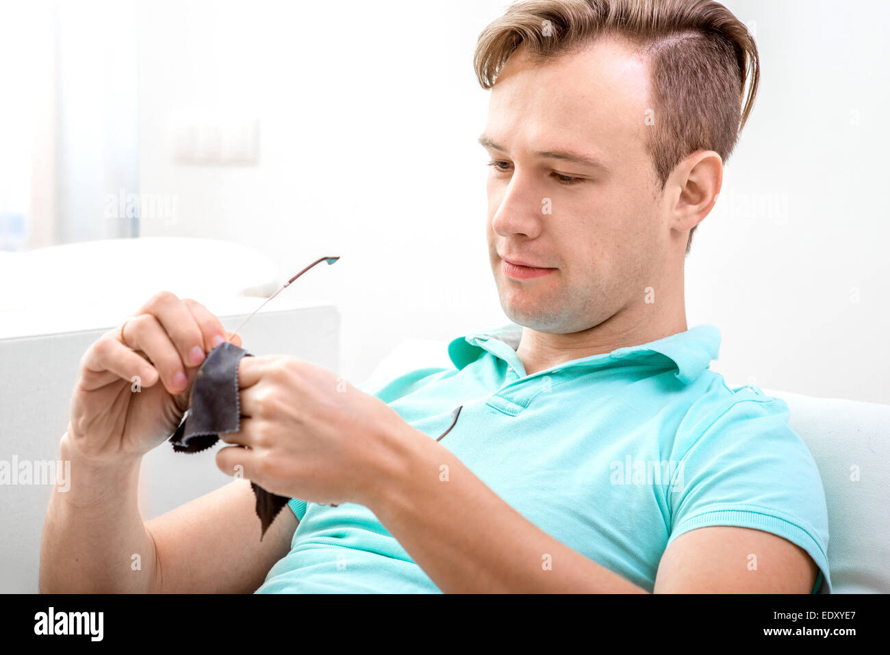 Man glasses laptop hi-res stock photography and images - Alamy