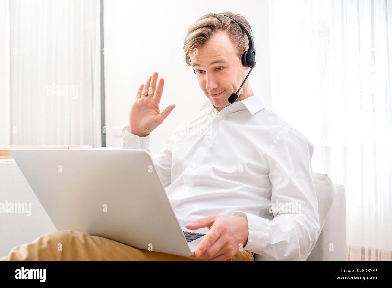 Business video call Stock Photo - Alamy