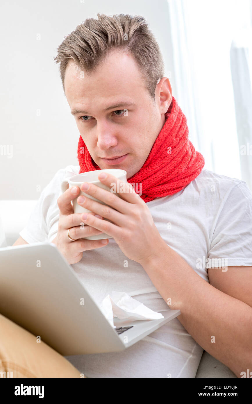 Man catching cold Stock Photo - Alamy