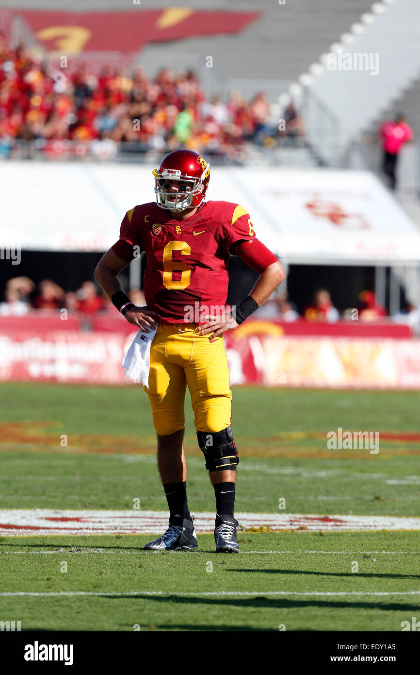 October 18 2014 USC Trojans quarterback Cody Kessler #6 in action ...