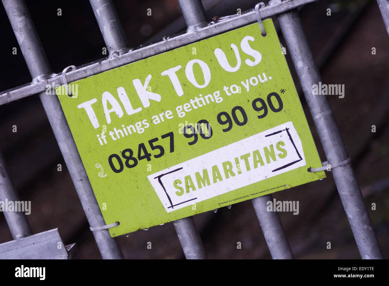 Samaritans phone number sign hi-res stock photography and images - Alamy