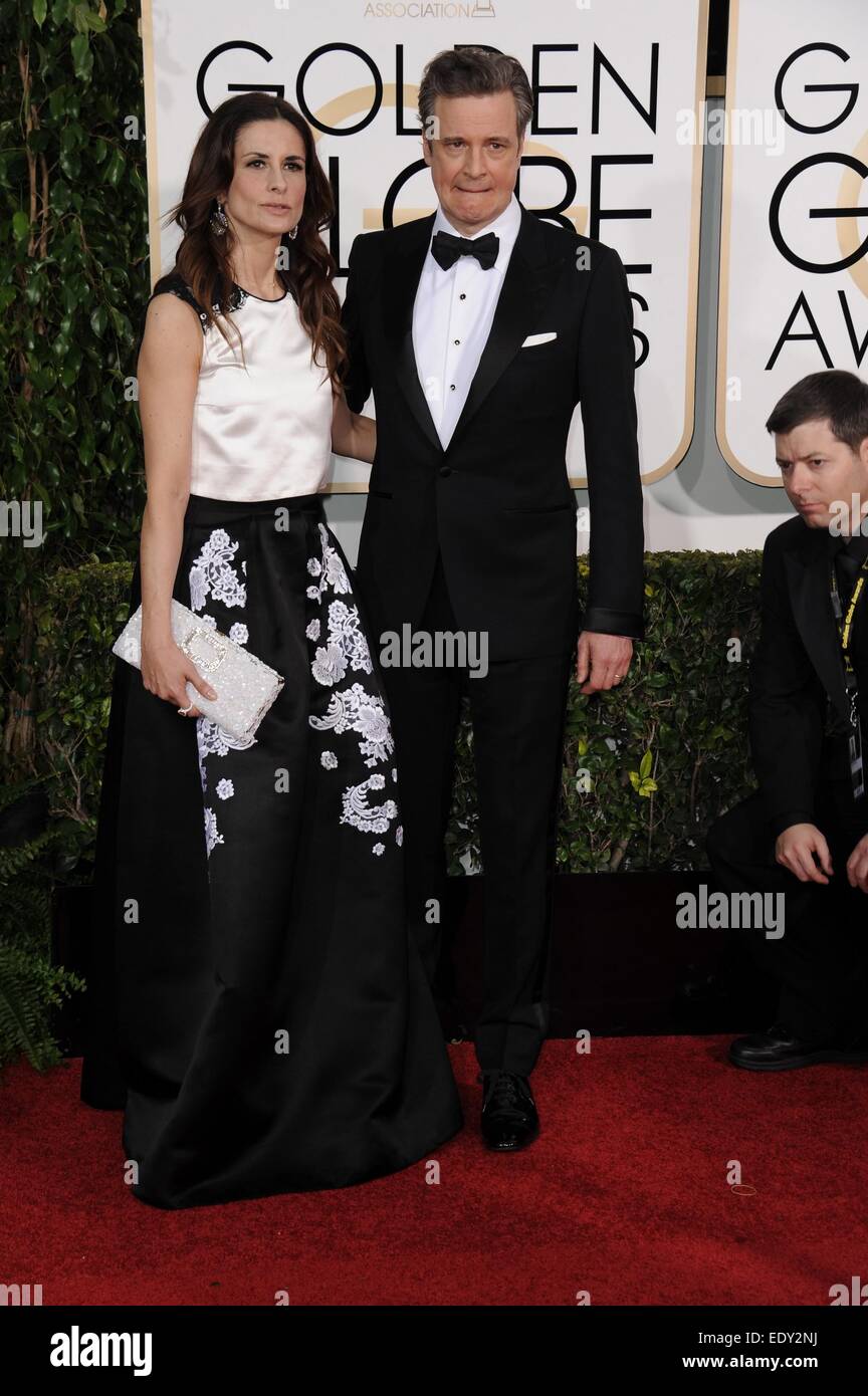 Beverly Hills, CA. 11th Jan, 2015. Livia Giuggioli, Colin Firth at ...