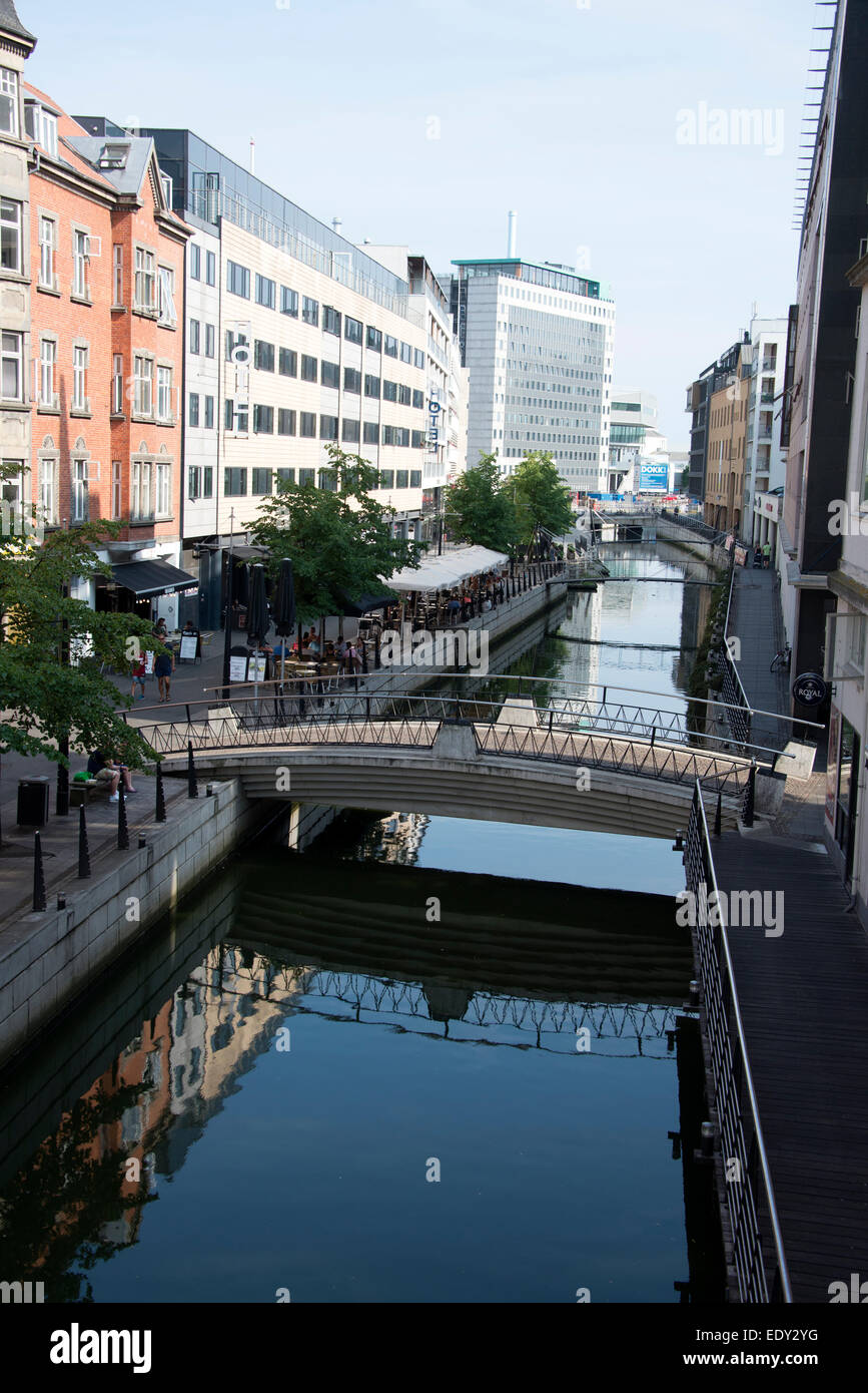 The 40km long Aarhus river in the centre of Aarhus, Denmark's second ...