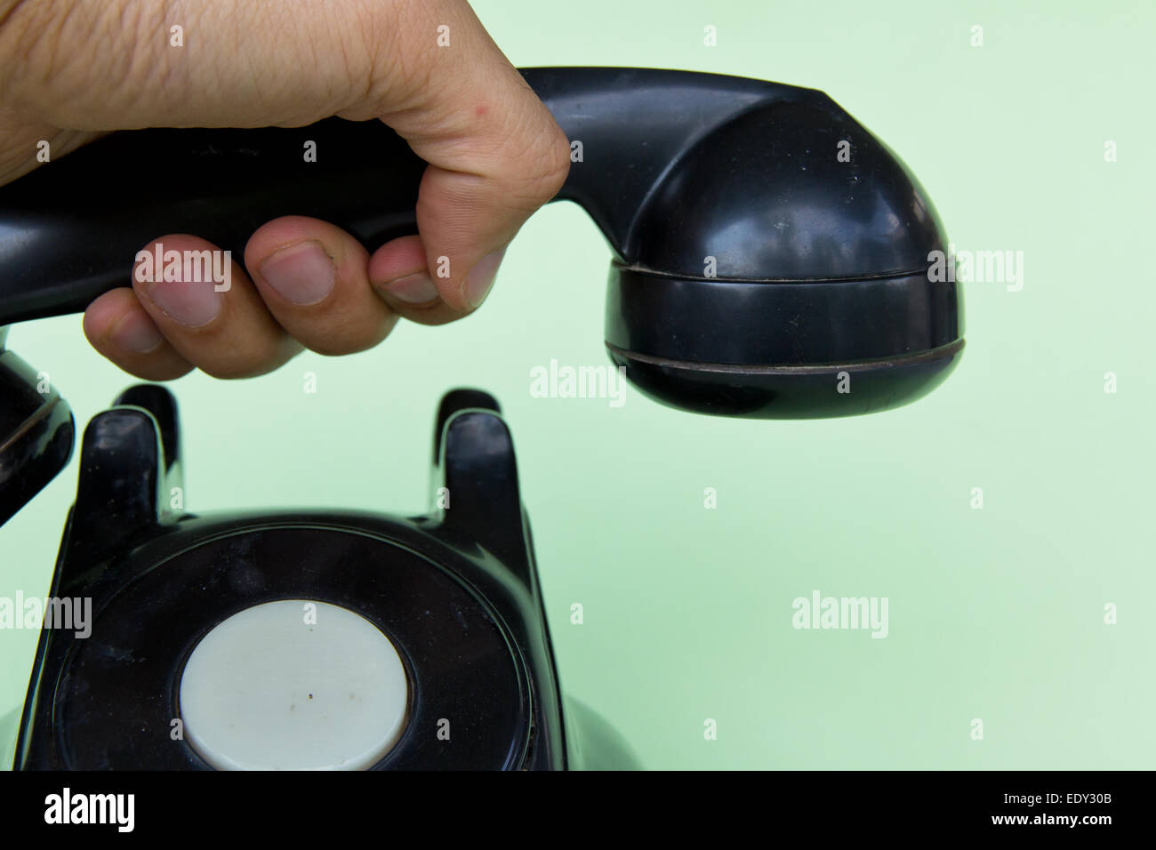 answer the telephone Stock Photo - Alamy