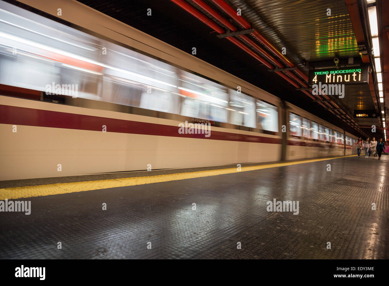 A Metro subway train in Rome, Italy, Europe Stock Photo - Alamy
