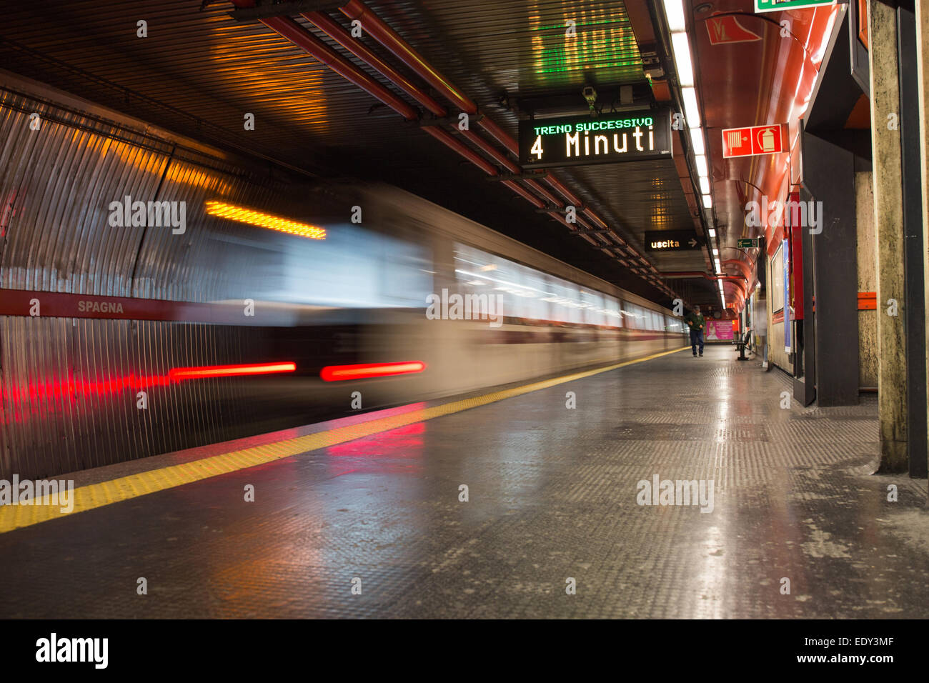A Metro subway train in Rome, Italy Stock Photo - Alamy