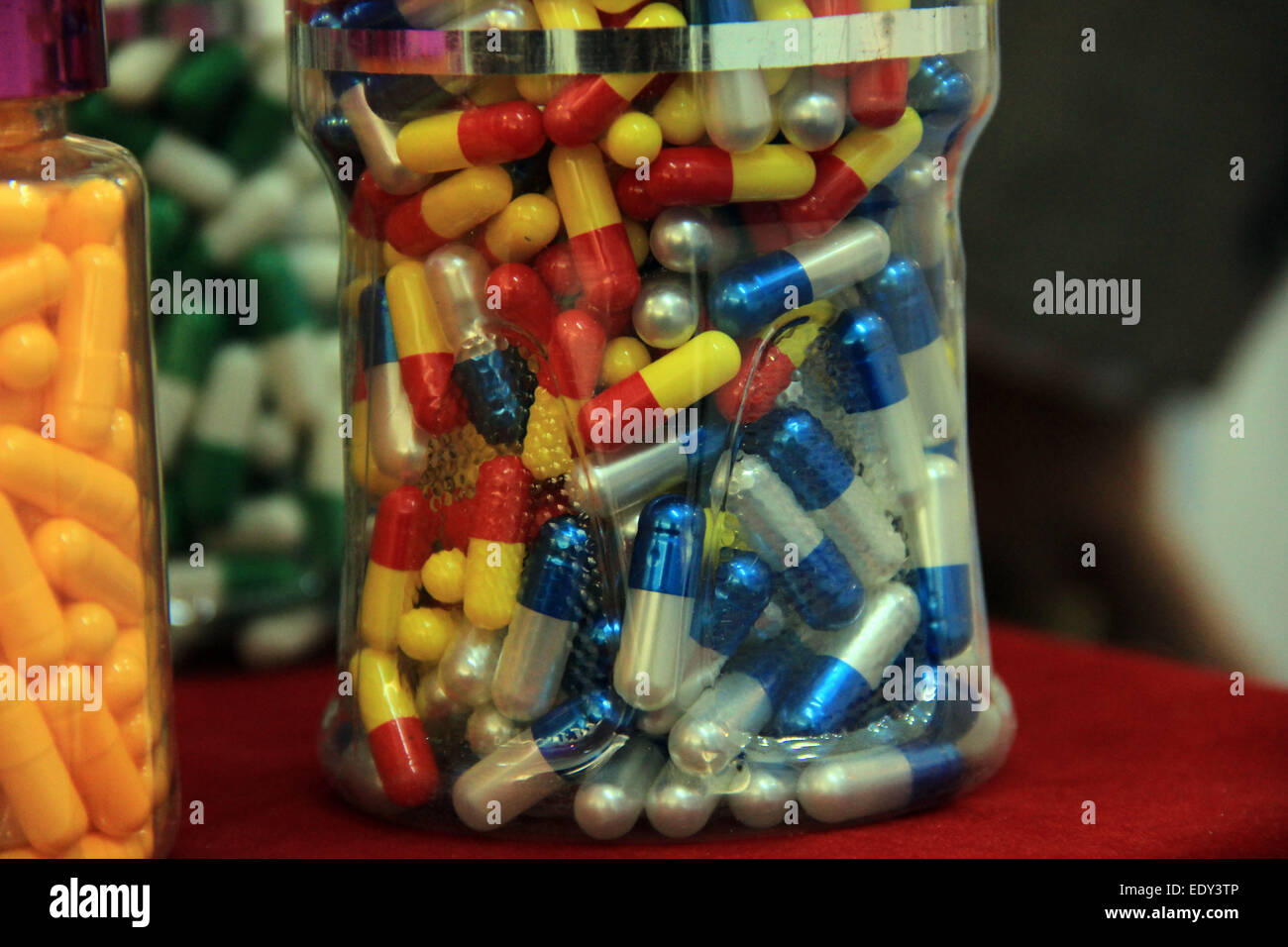 Colorful capsule medicine Stock Photo - Alamy