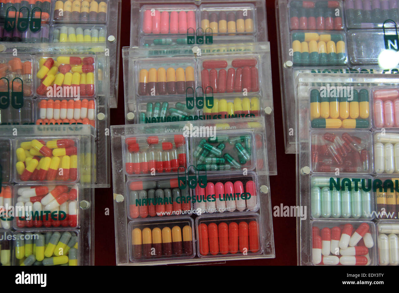 Colorful capsule medicine Stock Photo - Alamy