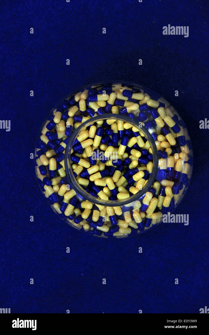 Colorful capsule medicine Stock Photo - Alamy