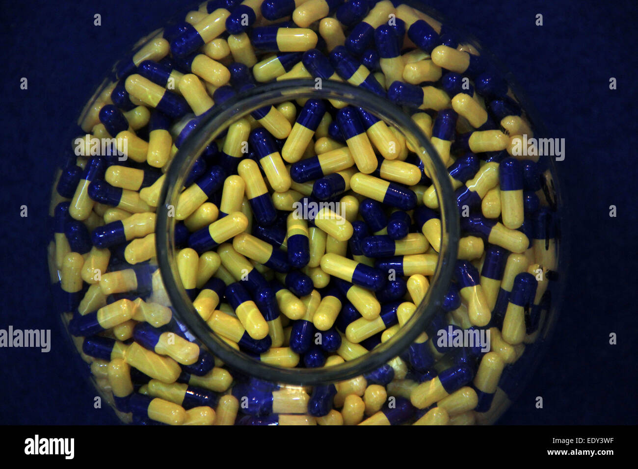 Colorful capsule medicine Stock Photo - Alamy