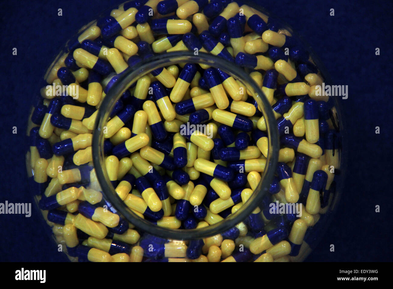 Colorful capsule medicine Stock Photo - Alamy