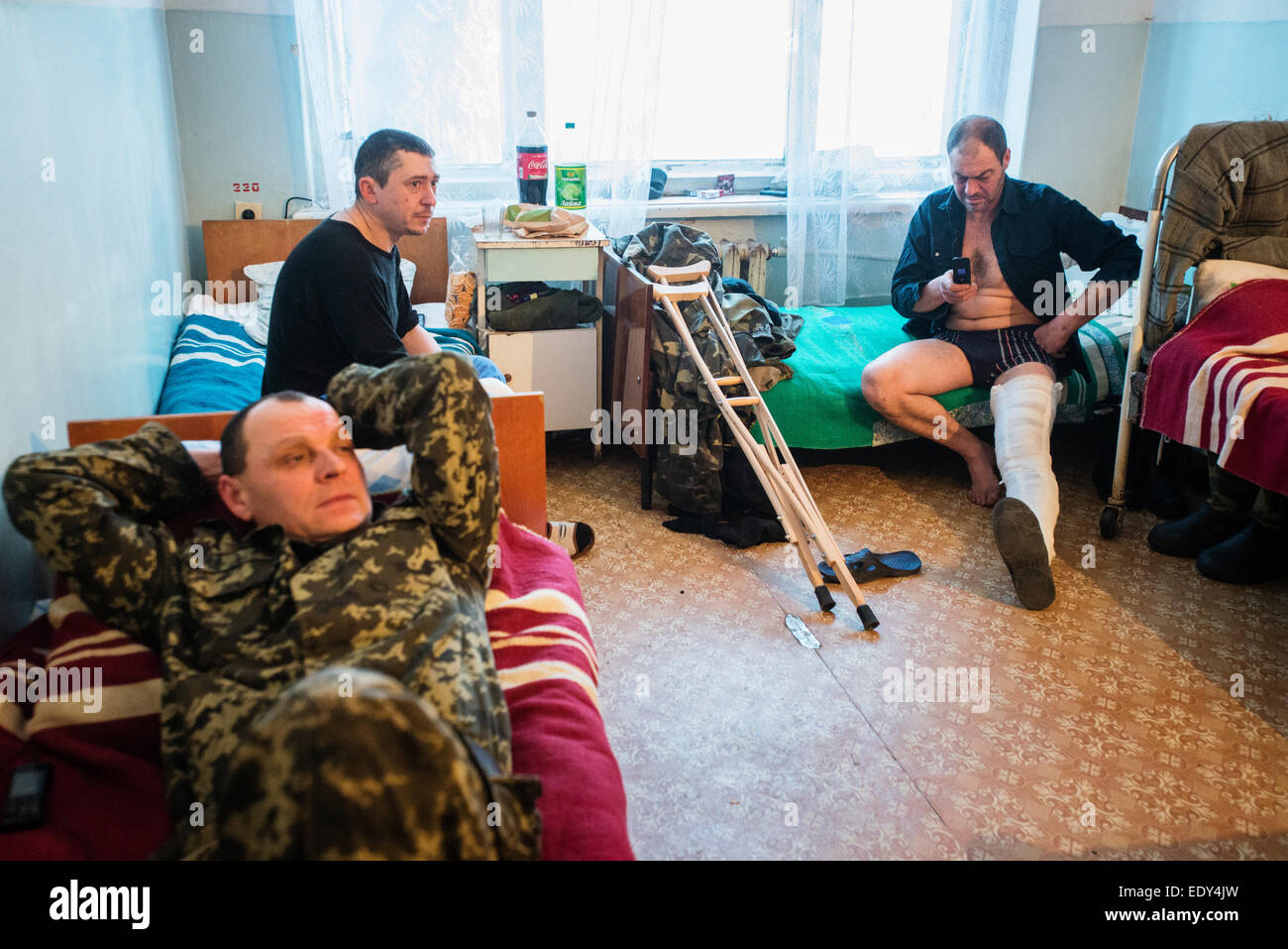 Hospital in Kurahove town in ATO zone. Soldiers receive treatment in ...