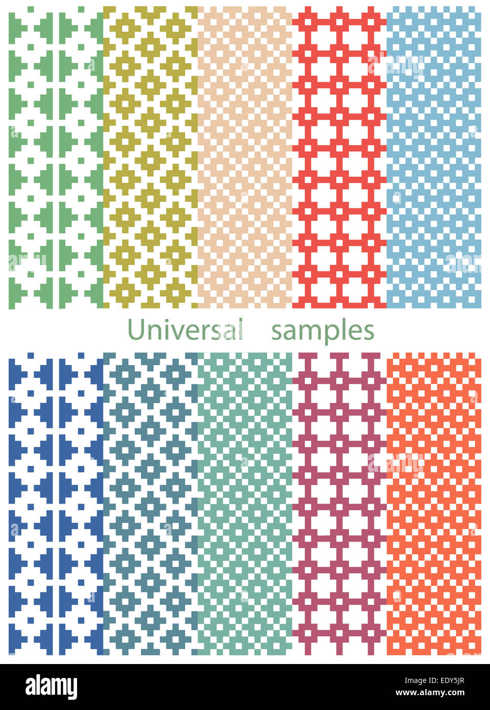 Set from ten original samples on a white background Stock Photo - Alamy