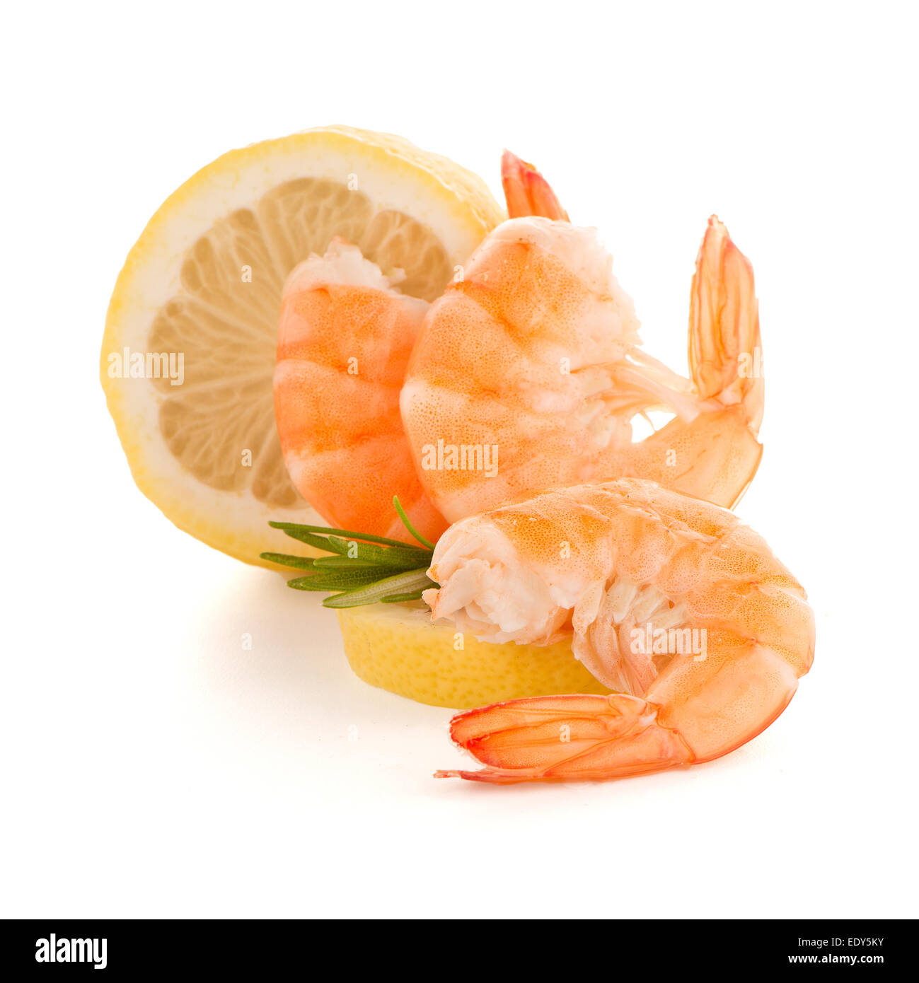 Fresh cooked shrimp with lime prepared to eat Stock Photo - Alamy