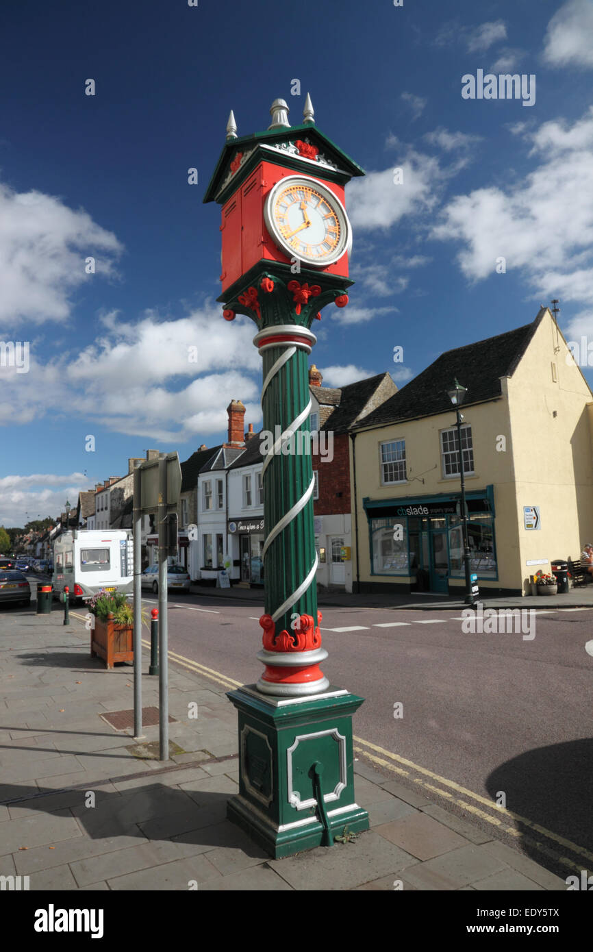 Diamond Jubilee clock, Cricklade, Wiltshire. Erected in 1898 to ...