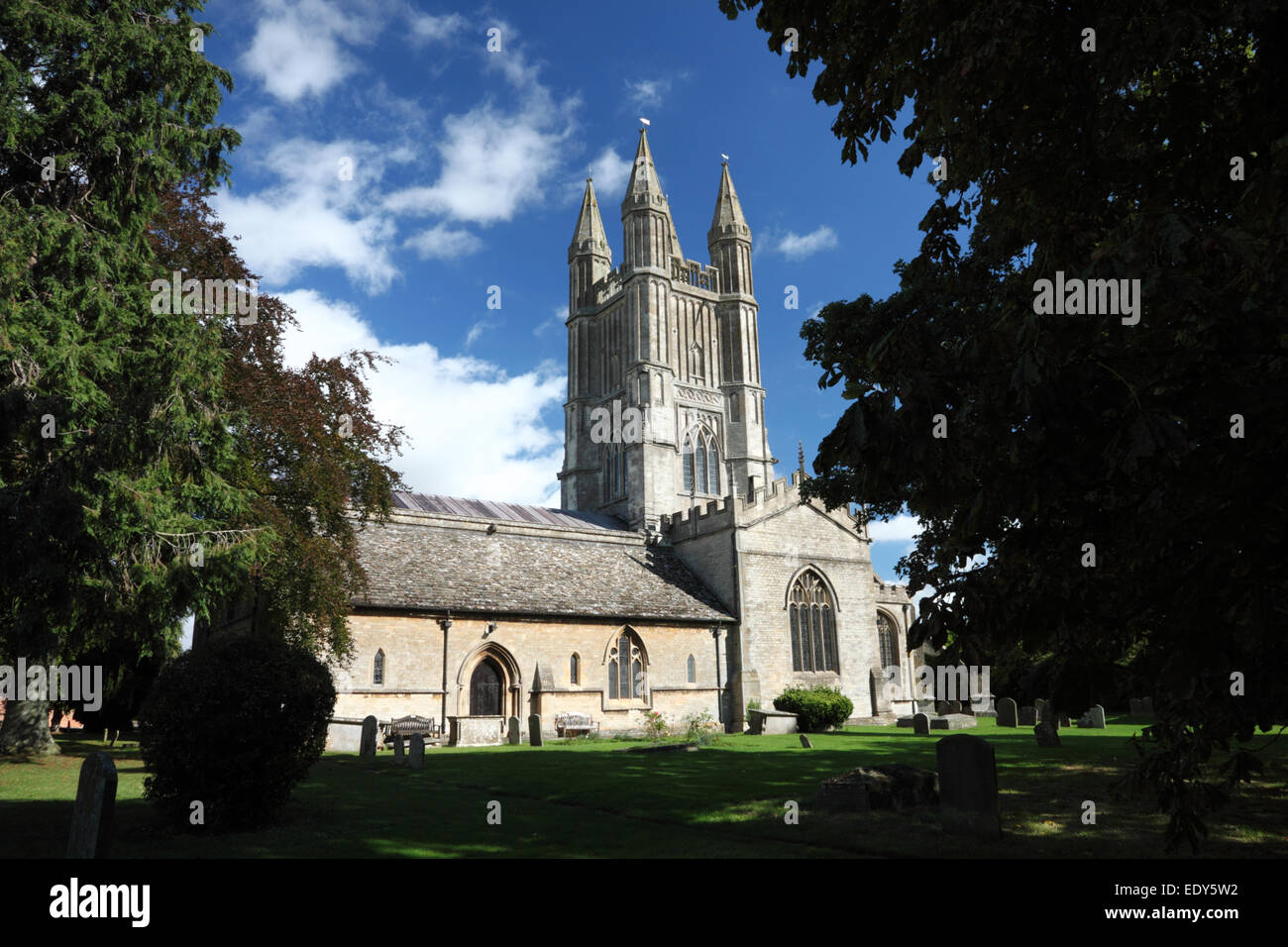 A large church with a tower Stock Photo - Alamy