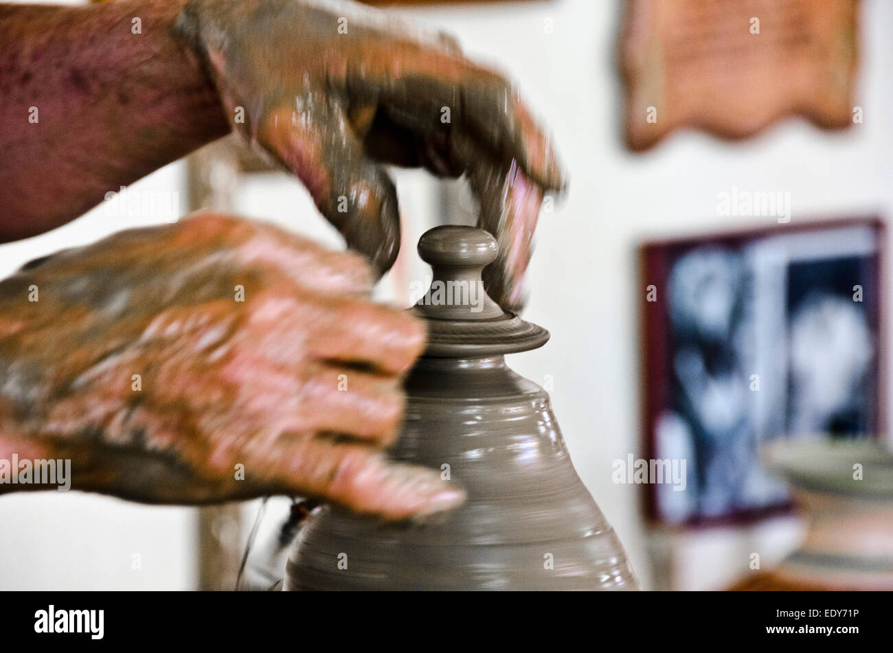 Santander Family local pottery makers in Trinidad, Cuba Stock Photo - Alamy
