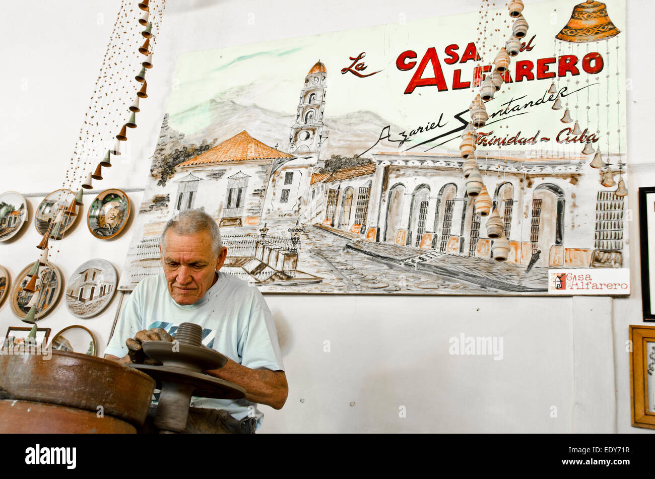 Santander Family local pottery makers in Trinidad, Cuba Stock Photo - Alamy