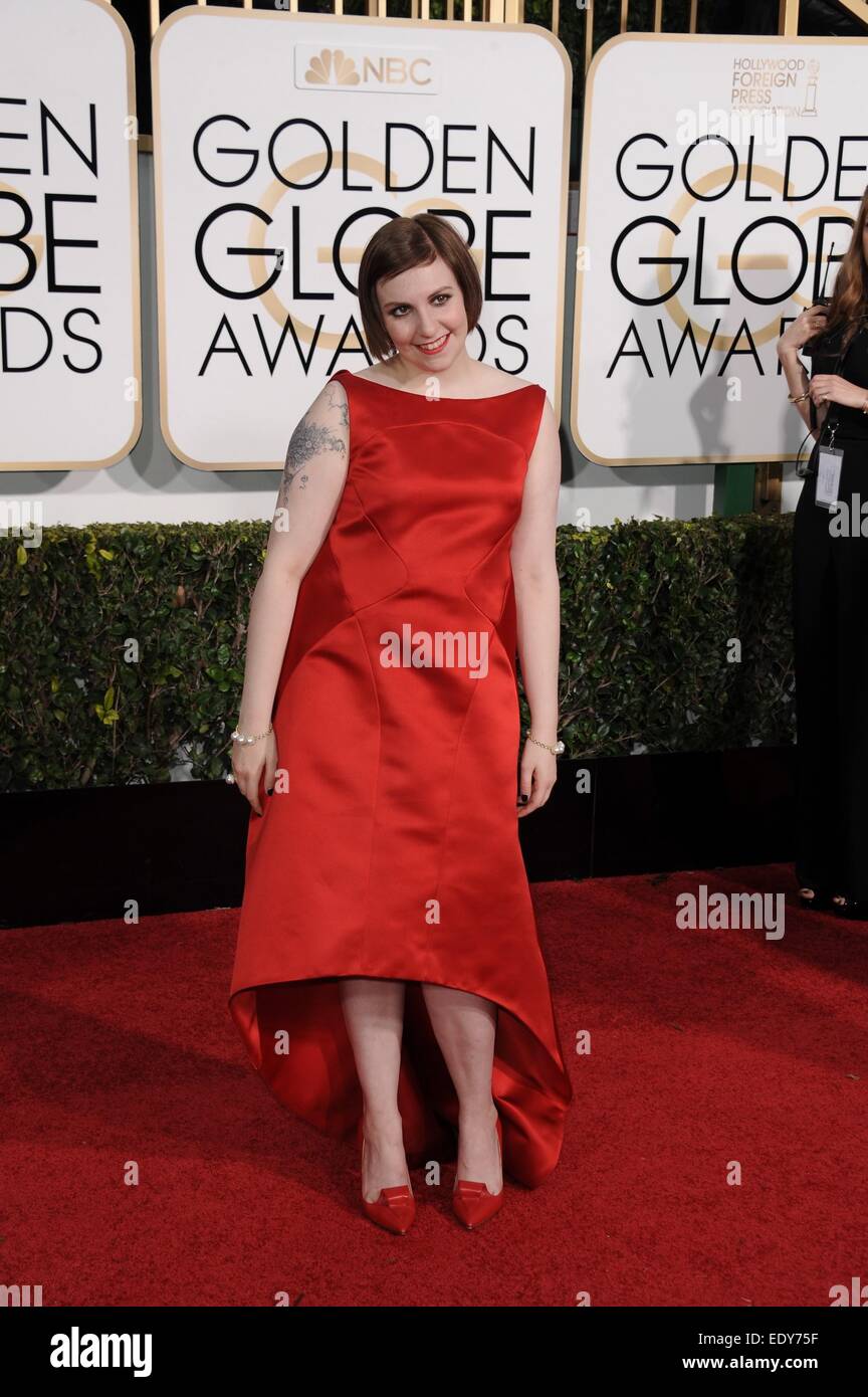 Beverly Hills, CA. 11th Jan, 2015. Lena Dunham at arrivals for The 72nd ...