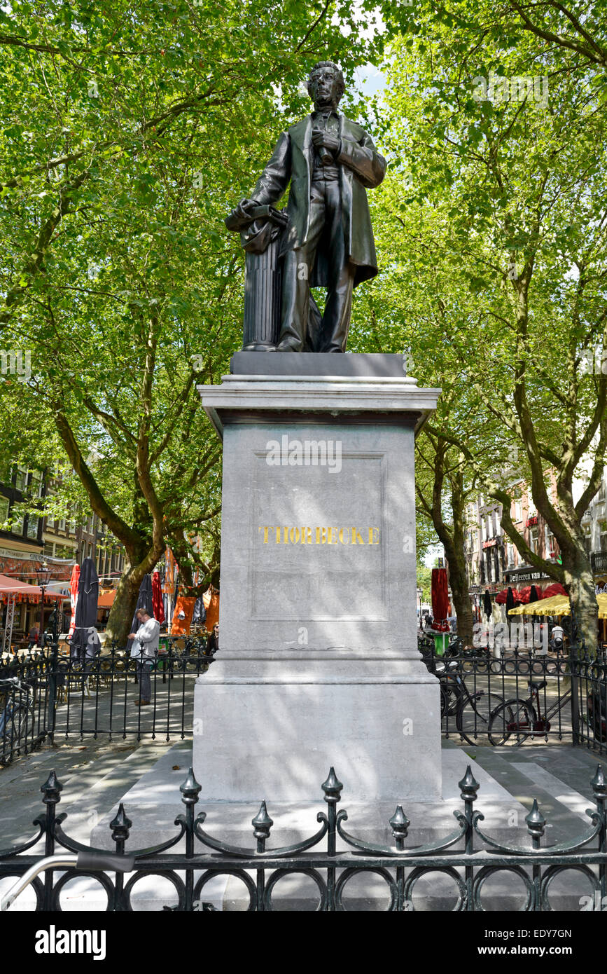 Statue of Dutch politician Johan Rudolph Thorbecke, Thorbeckeplein ...