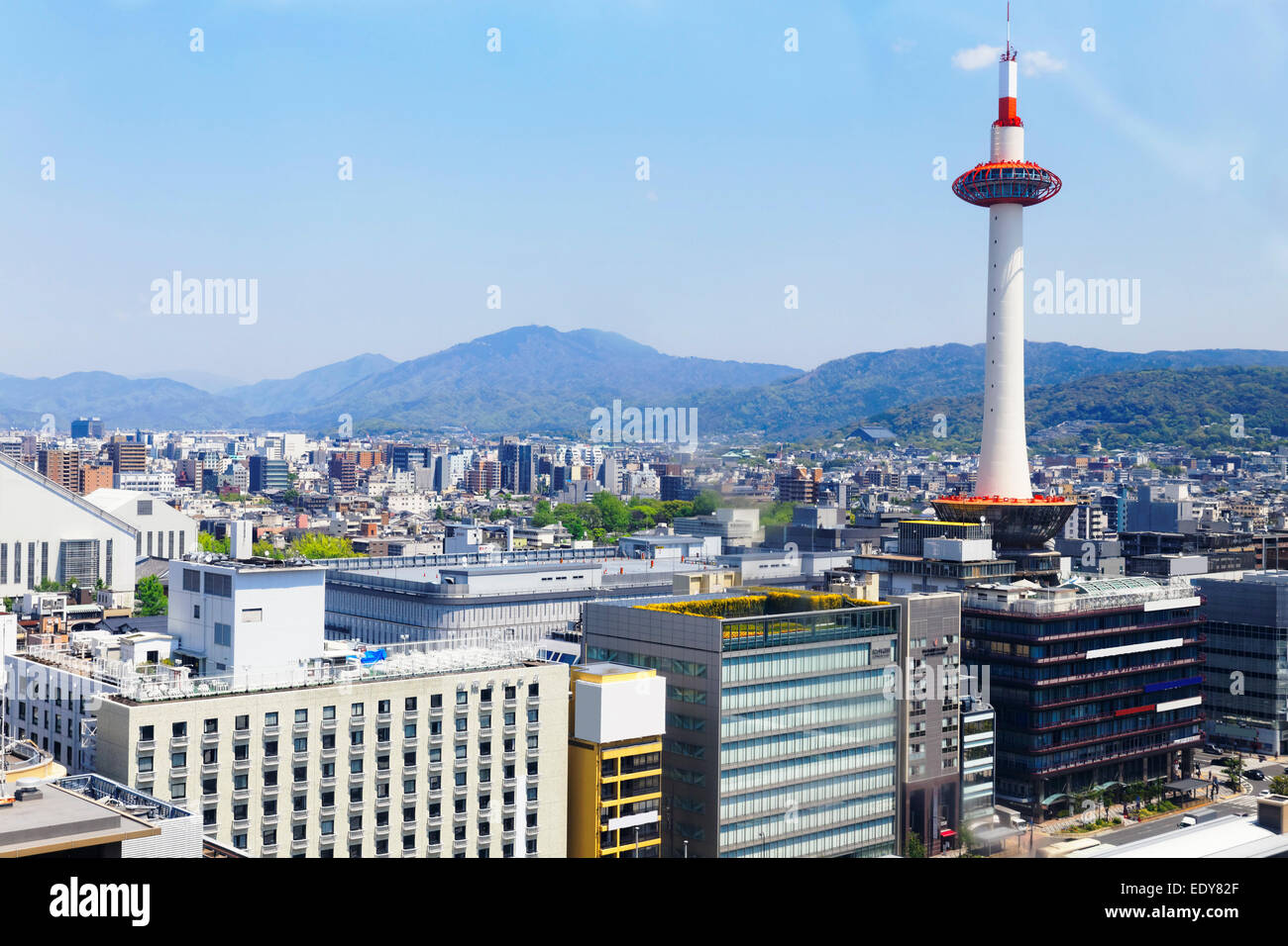 Kyoto, Japan cityscape at Kyoto Tower Stock Photo - Alamy