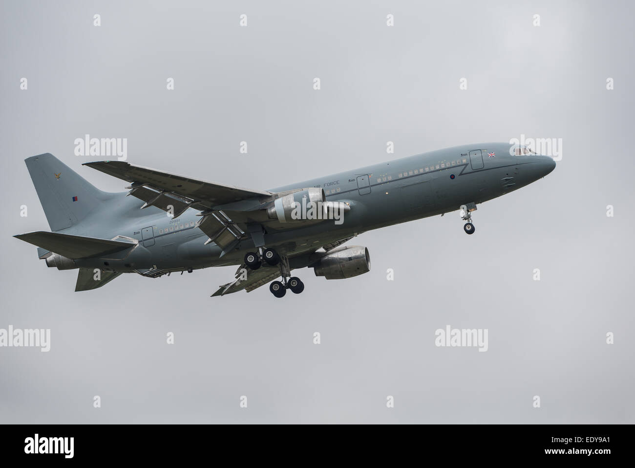 Fairford, UK - July 21 2013: An RAF KC30 tanker aircraft displaying at ...