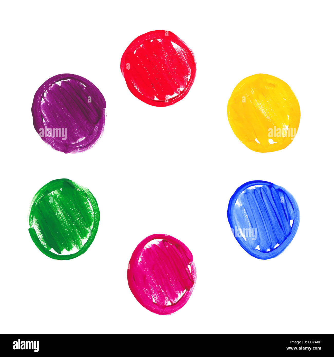 Color acrylic round spots Stock Photo - Alamy