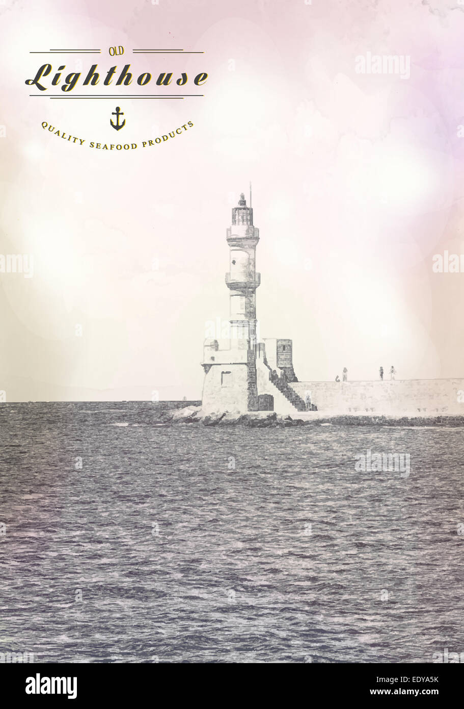 Retro background lighthouse hi-res stock photography and images - Alamy