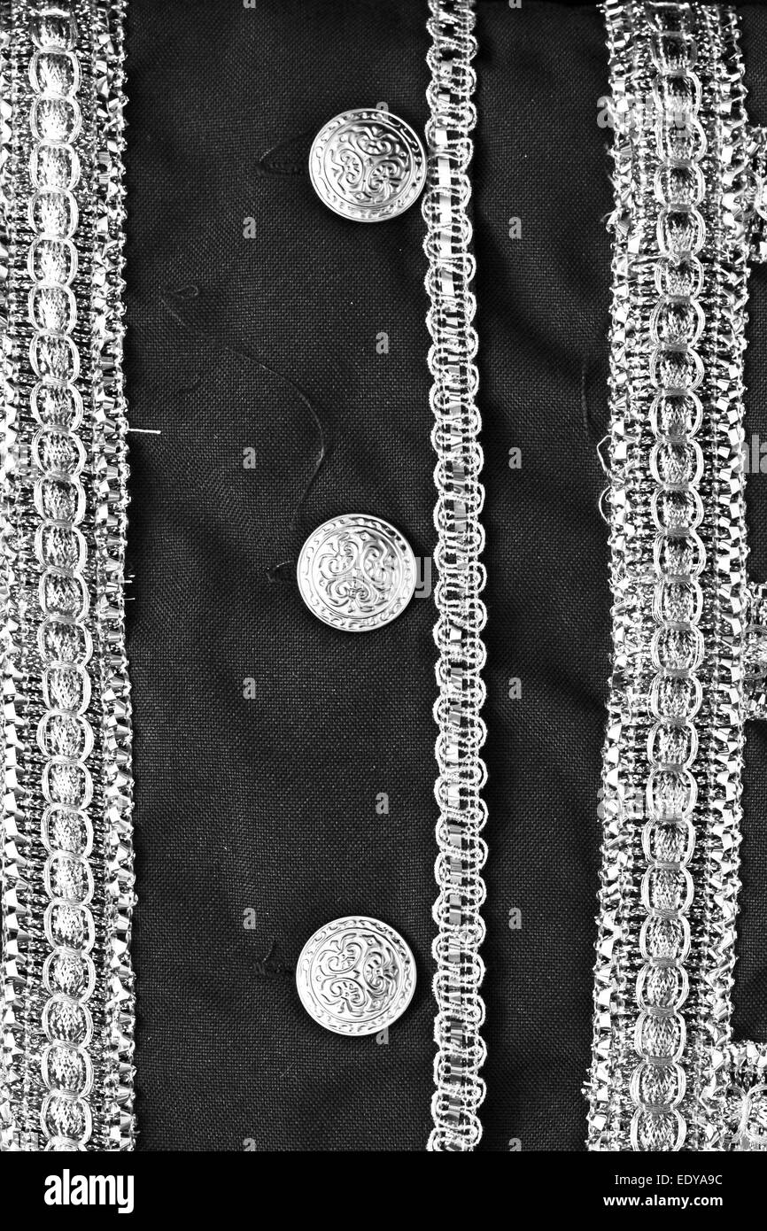 Silver embroidery hi-res stock photography and images - Alamy