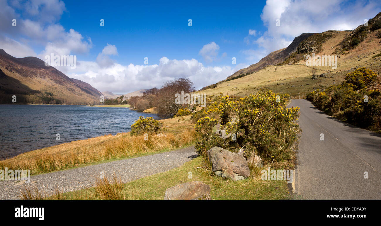 UK, Cumbria, Lake District, Buttermere, from Lower Gatesgarth ...
