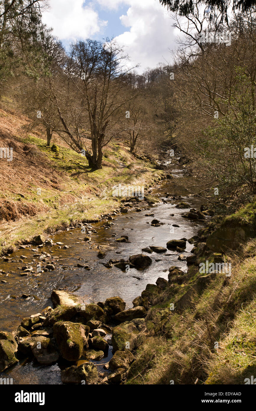 UK, England, Yorkshire, Goathland, Beck Hole, Eller Beck Stock Photo ...