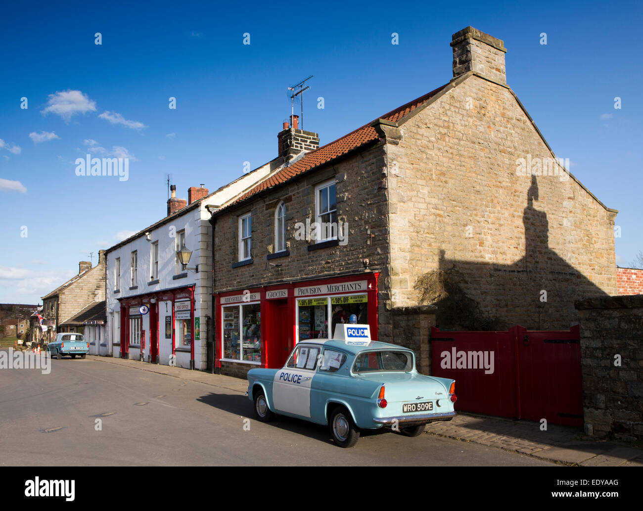 UK, England, Yorkshire, Goathland, Police livery Ford Anglia at ...
