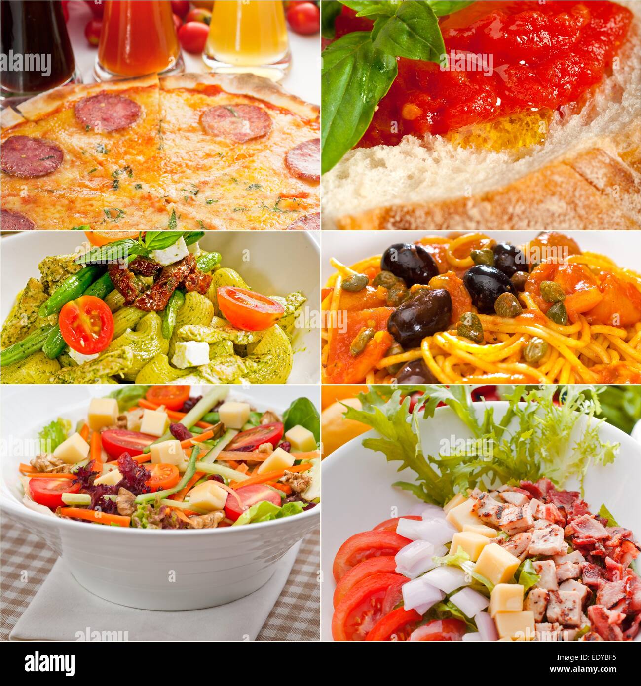 healthy Vegetarian vegan food collage nested on white frame Stock Photo ...
