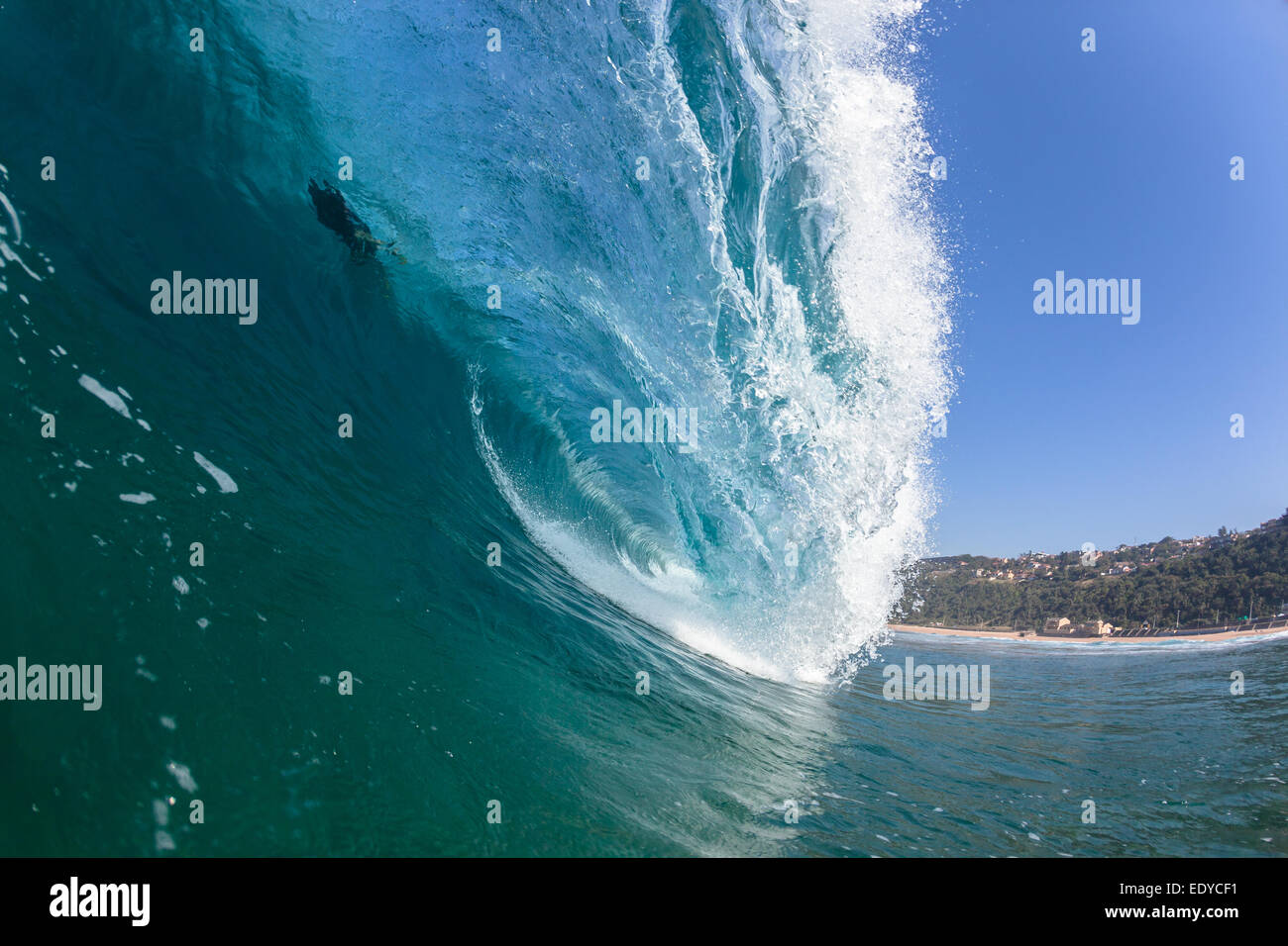 Ocean blue wave swimming water photo inside closeup encounter of ...