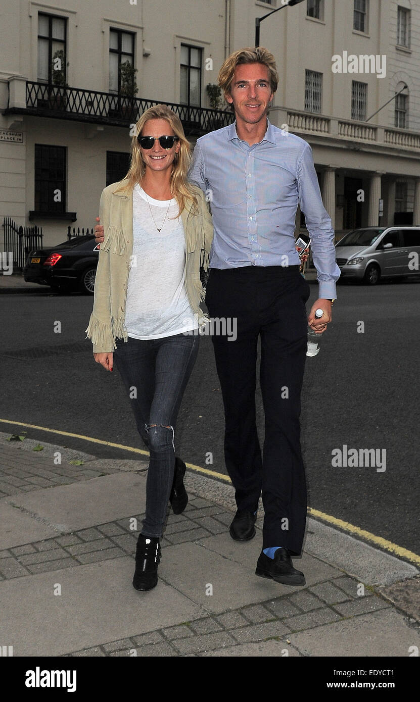 Poppy Delevingne and her husband James Cook out and about near their ...