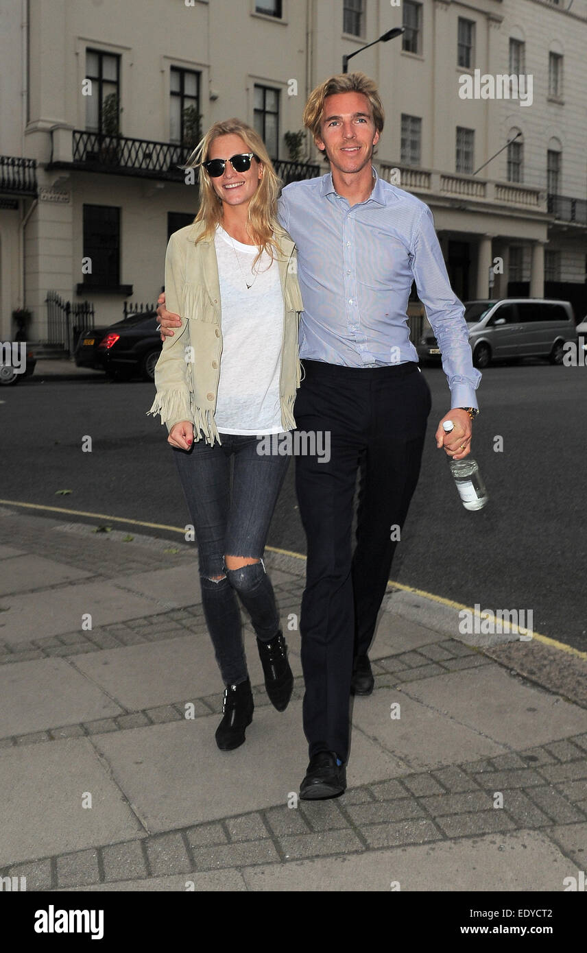 Poppy Delevingne and her husband James Cook out and about near their ...