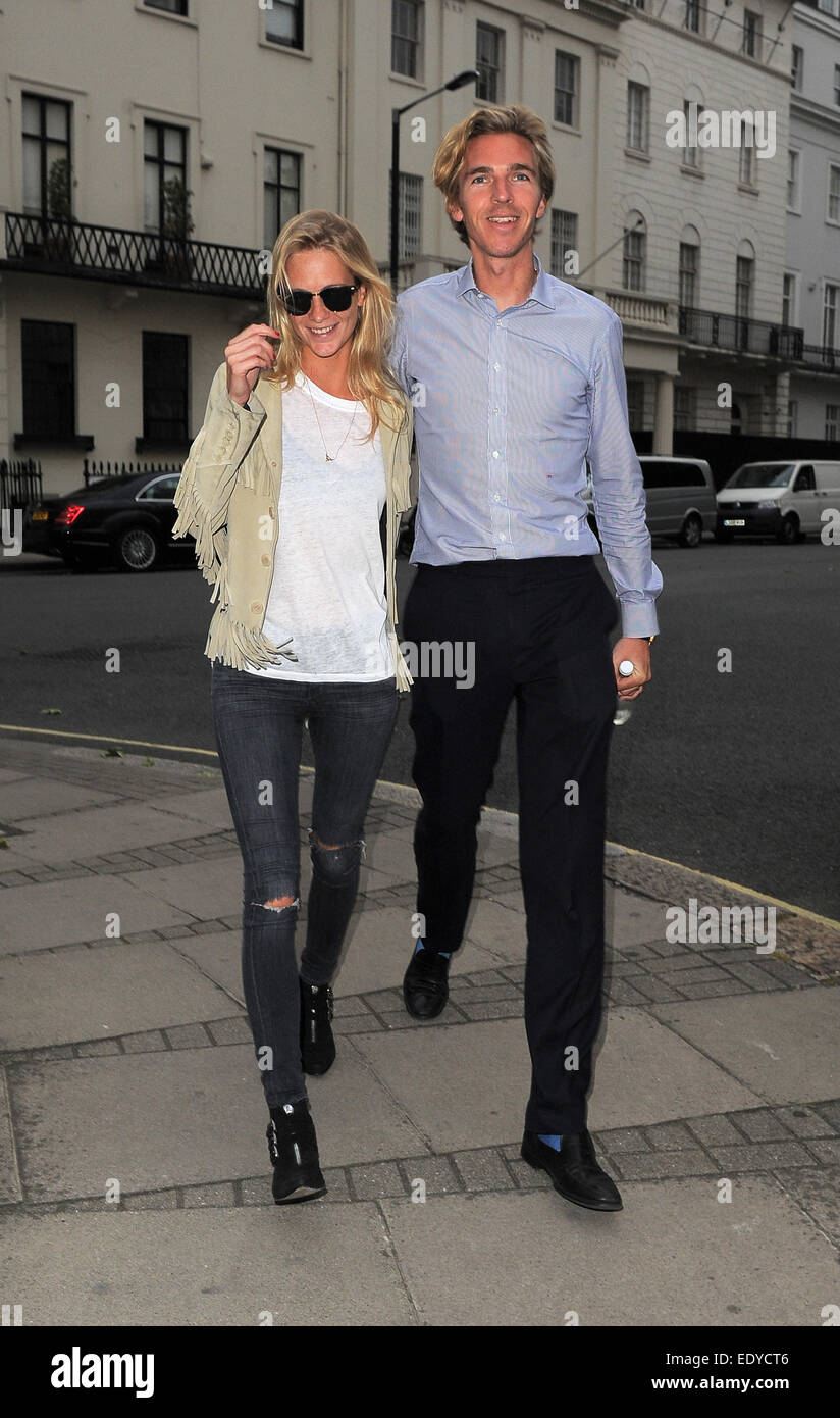 Poppy Delevingne and her husband James Cook out and about near their ...
