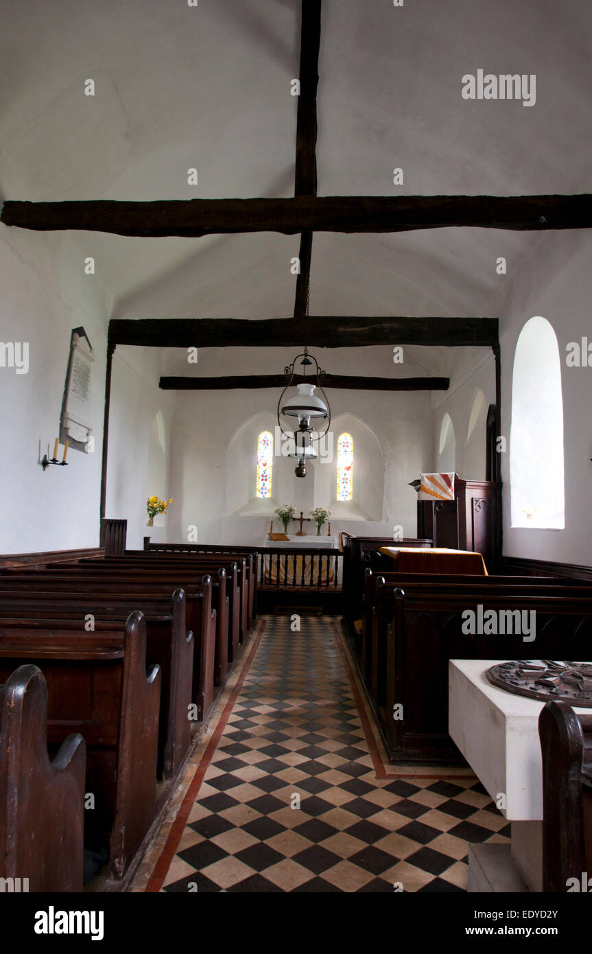 The nave of the church at Greatham, West Sussex (dedication unknown ...