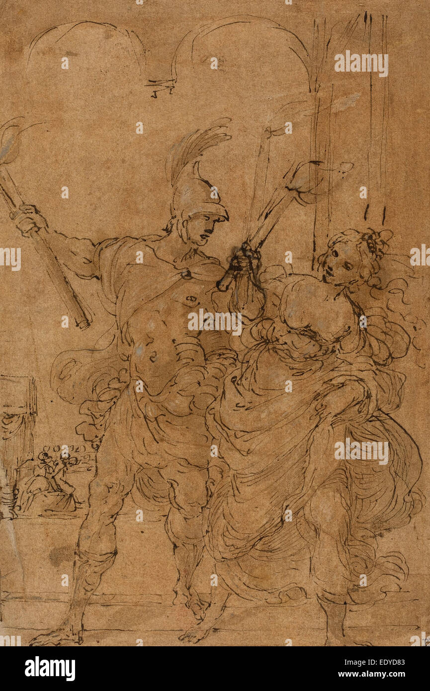 Lodovico Carracci (Italian, 1555 - 1619), Alexander and Thaïs Setting ...