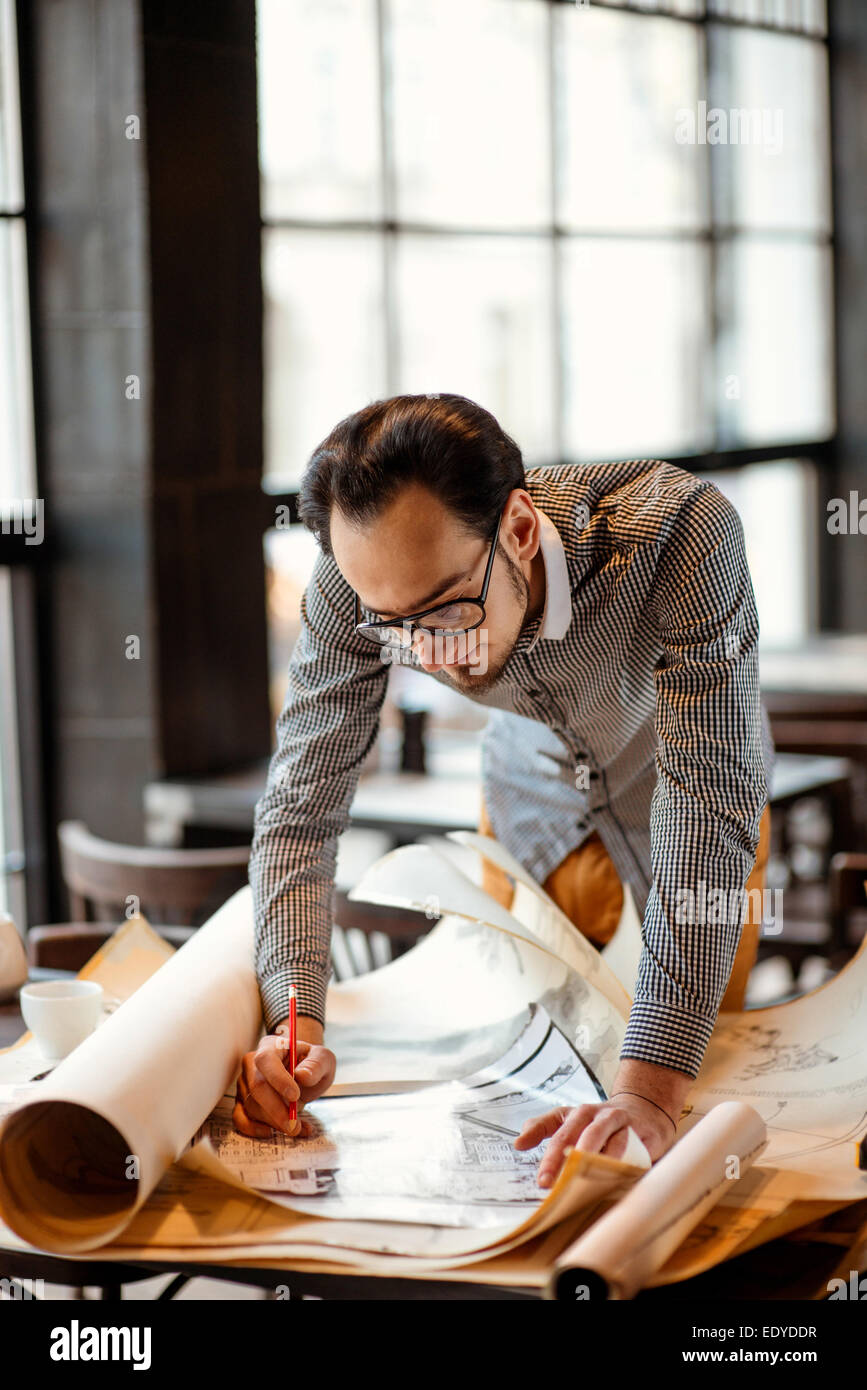 Architect working Stock Photo - Alamy Architect working Stock Photo - Alamy