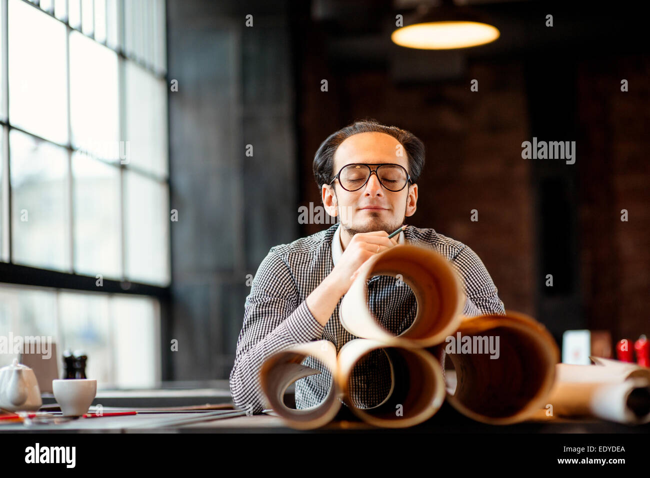Portrait of the creative architect Stock Photo - Alamy