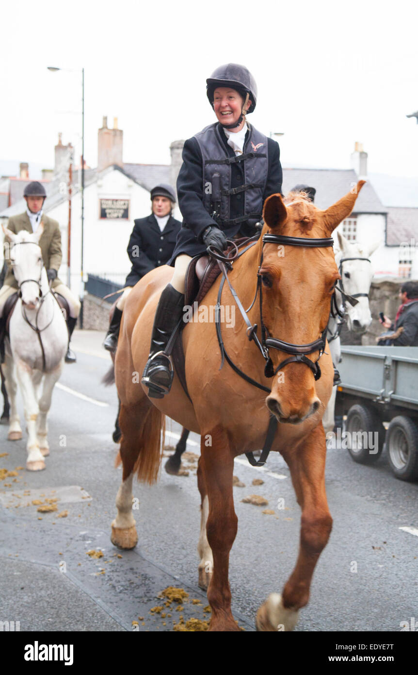 The traditional Boxing Day hunt in Denbigh, North Wales takes place on ...