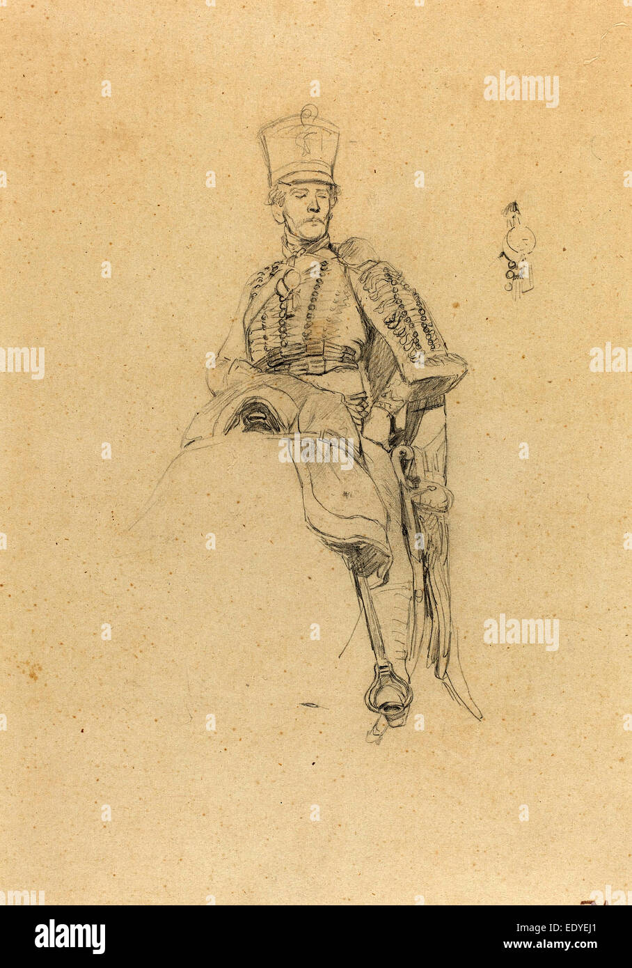 Jean-Louis-Ernest Meissonier (French, 1815 - 1891), A French Hussar, c ...