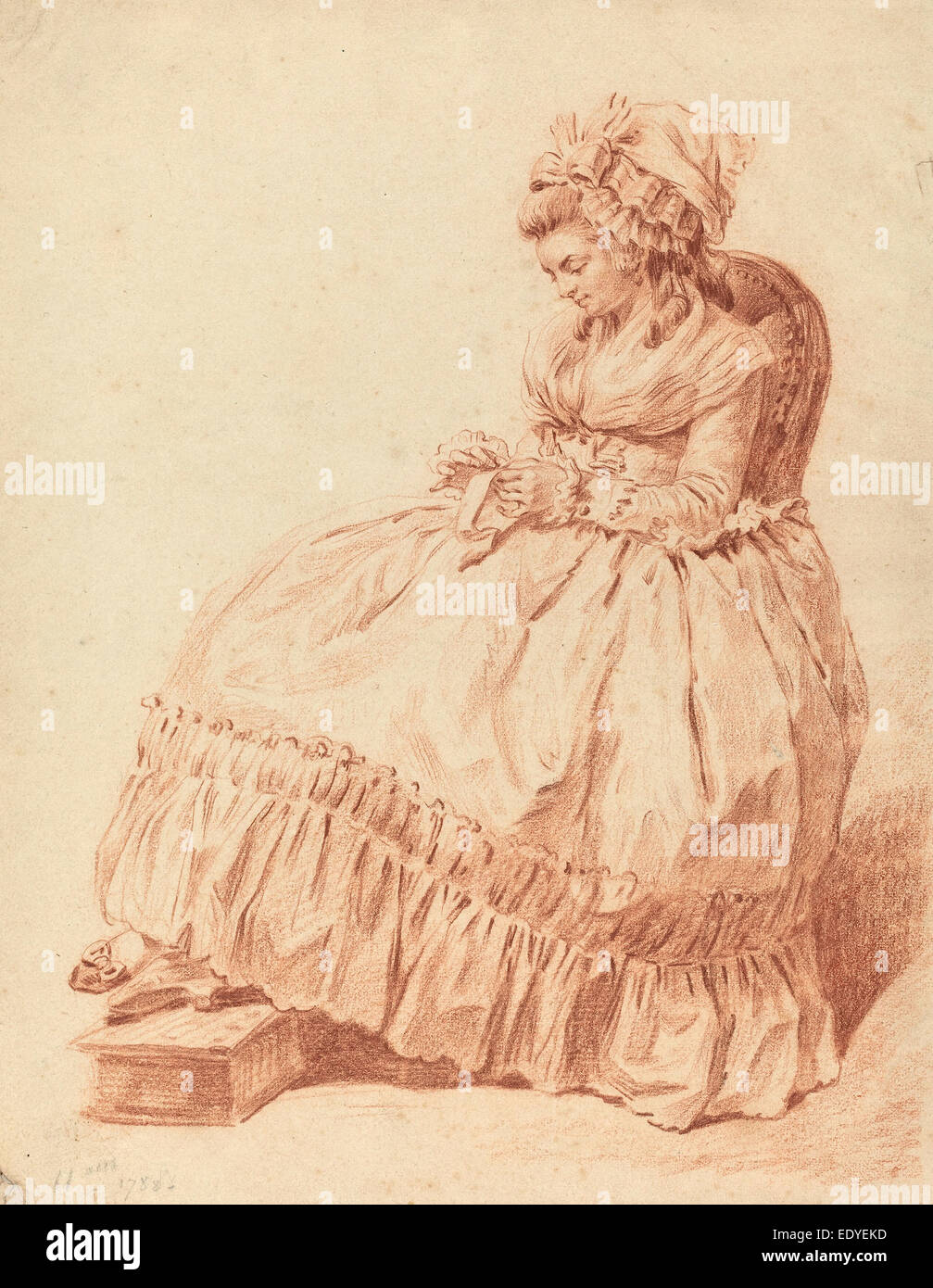 Louis Rolland Trinquesse (French, c. 1746 - c. 1800), Seated Woman ... Louis Rolland Trinquesse (French, c. 1746 - c. 1800), Seated Woman ...
