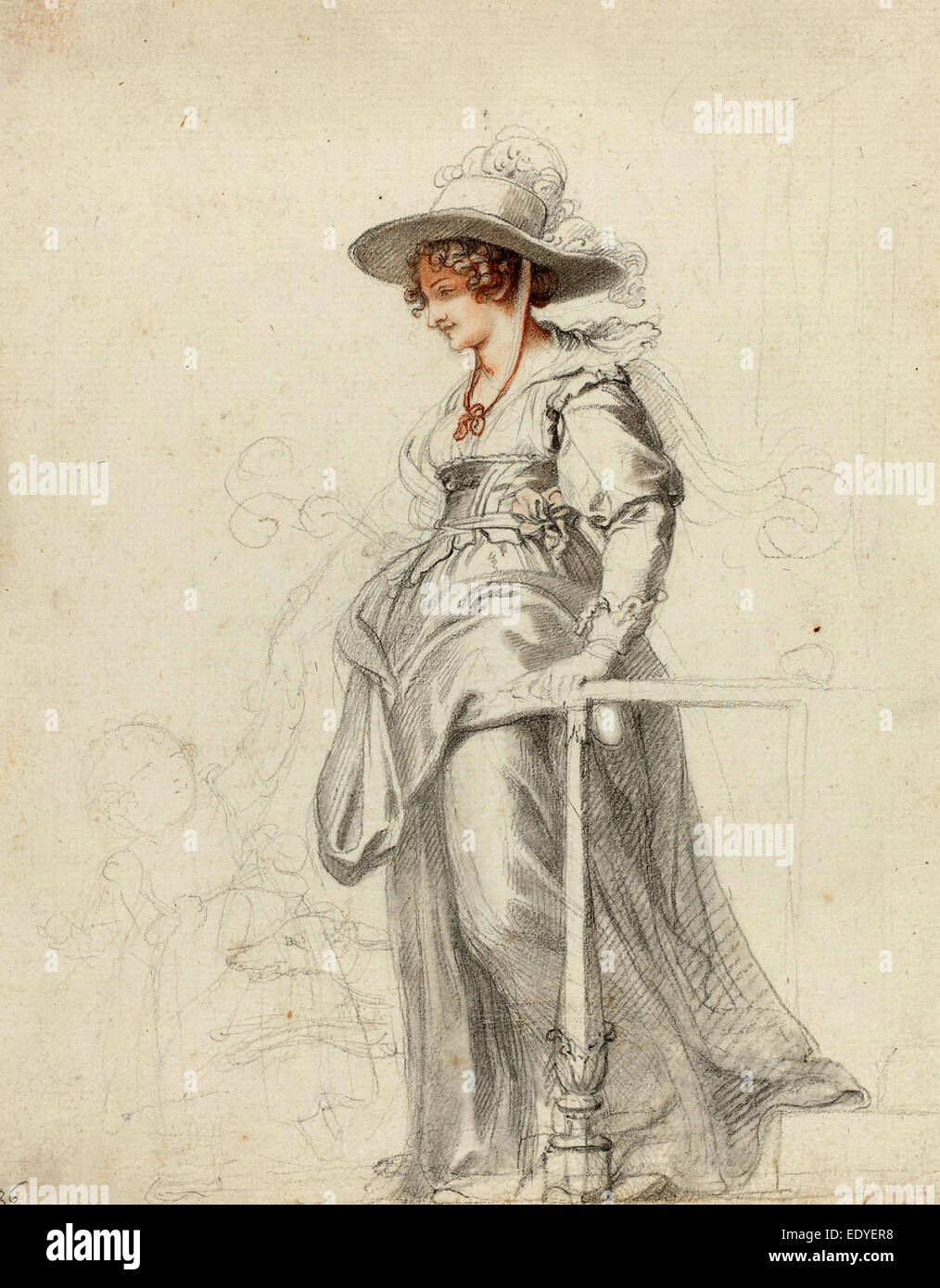 Richard Cosway (British, 1740-1742 - 1821), Maria Cosway with Her ...