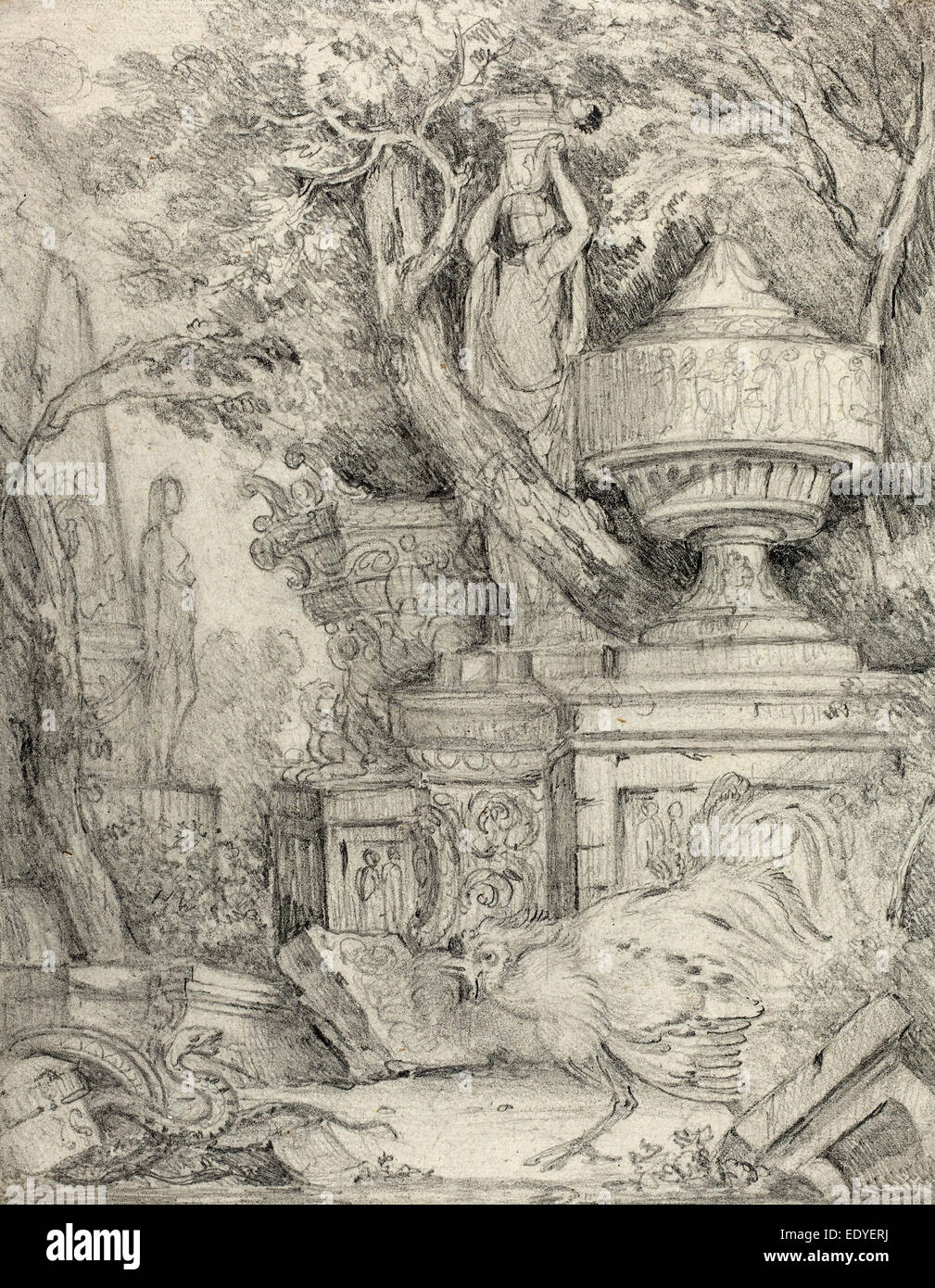 James 'Athenian' Stuart (British, 1713 - 1788), Ancient Sculptures with ...